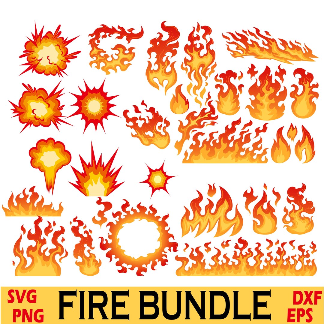 Fire Bundle Svg,flames Svg, Fire Png,fire Flame Svg,flames Cricut,fire ...