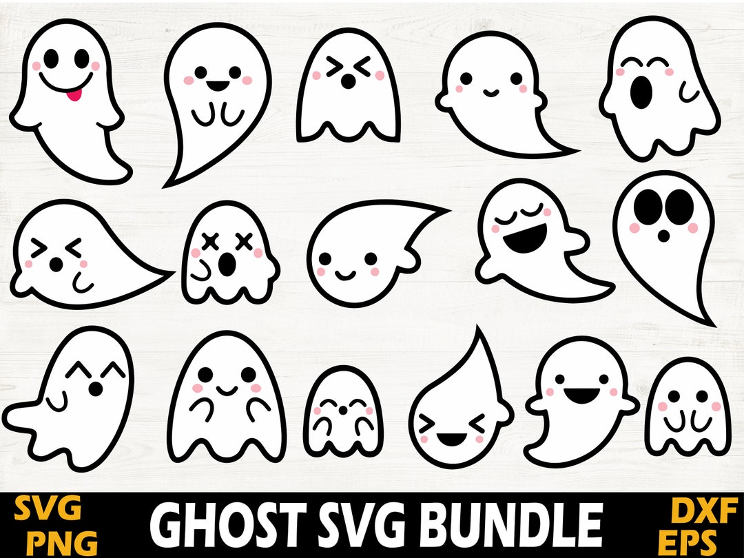 Cute Ghosts Svg Bundle Cute Ghost Png Ghost Svg Png - Etsy