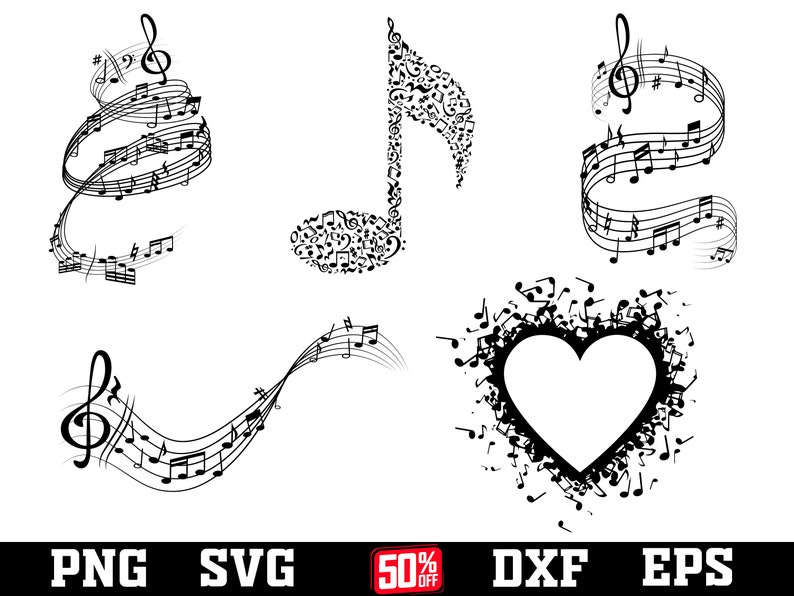 Music Notes SVG Bundle , Music Notes SVG , Musiknoten SVG , Musiknoten ...