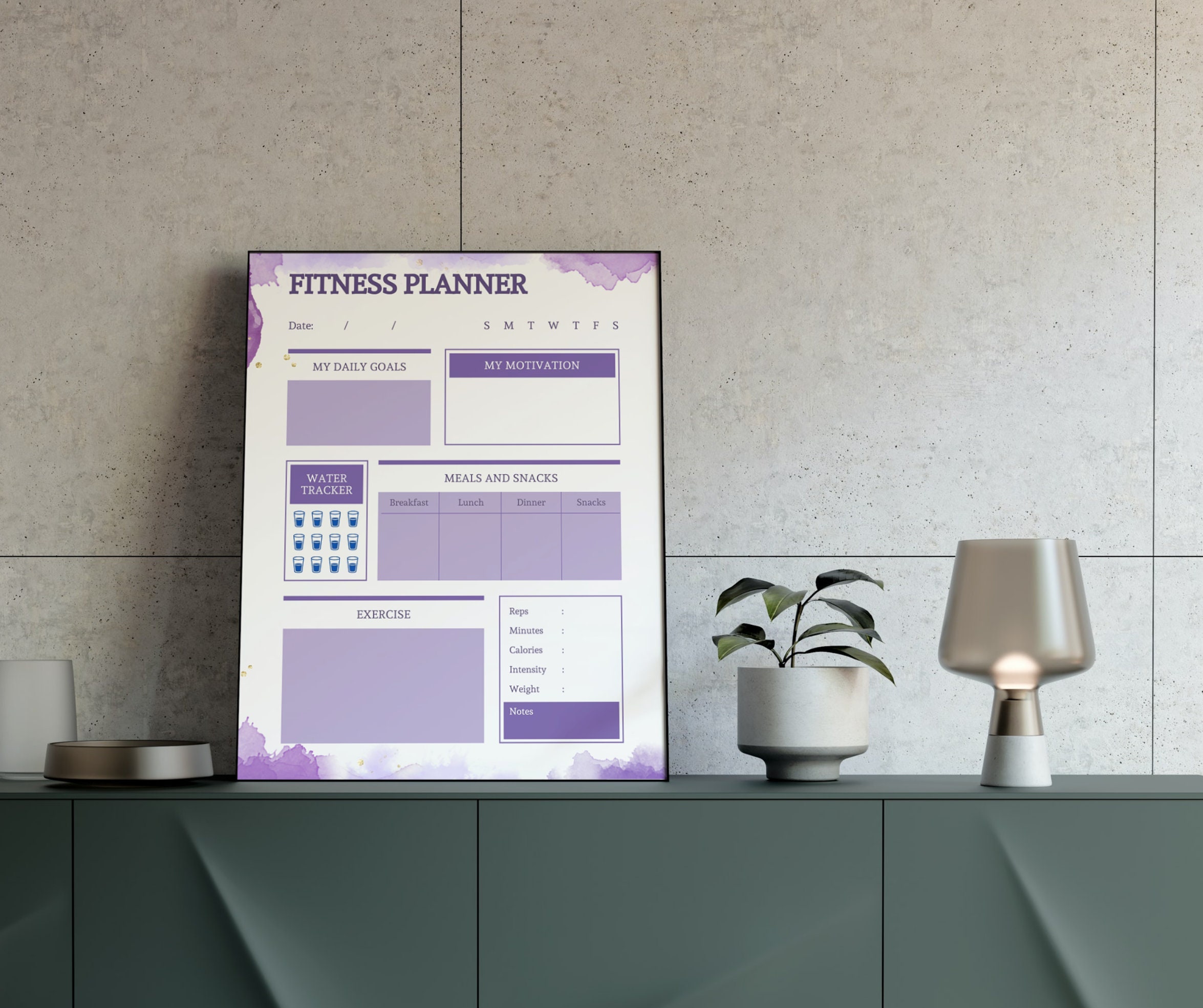 Fitness Goal, Measurement Tracker, Fitness Planner, Workout Log - Etsy