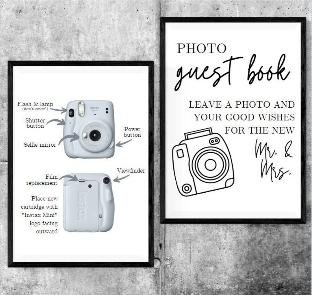 Wedding Photo Guest Book Sign & Instructions, Instant Download - Etsy