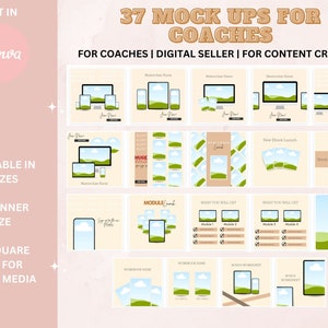 37 Mockup Template for Coaches, Course Creator Mockups,digital Product ...