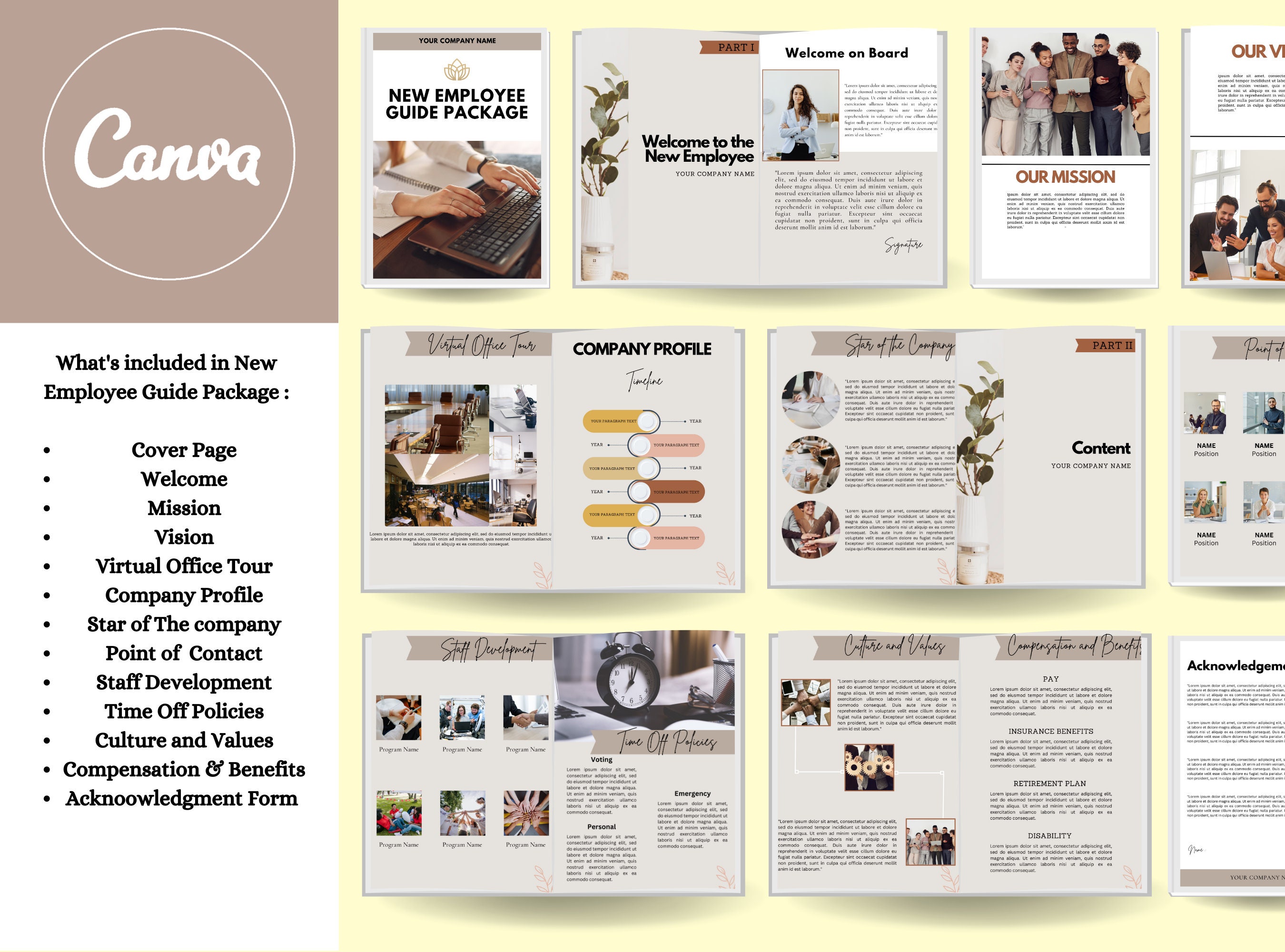 Employee Welcome Package Template | New Employee Onboarding Package ...