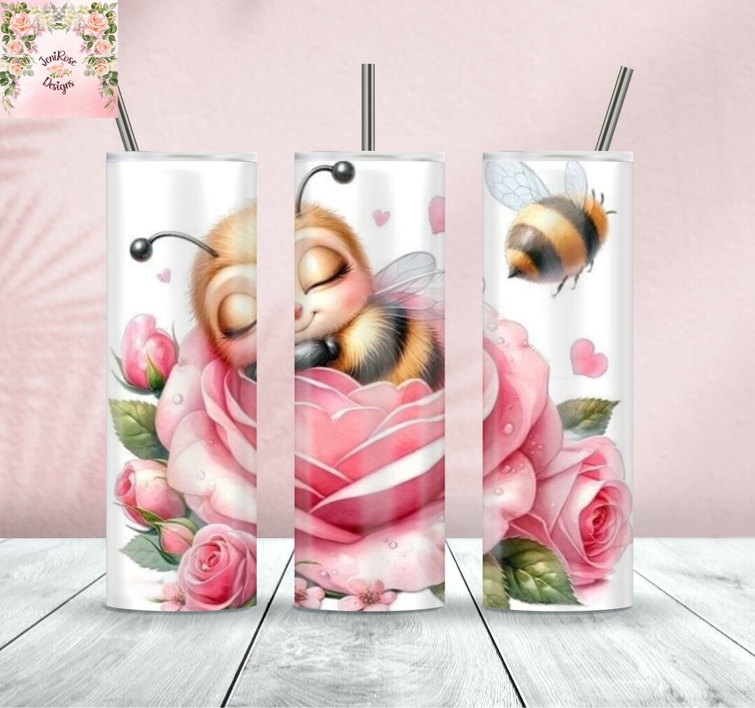 20 Oz Tumbler Napping Bee Rose - Etsy