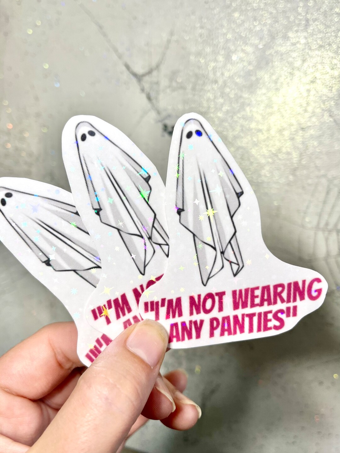 Saucy Ghost Sticker/spooky Cute Halloween Glossy or - Etsy