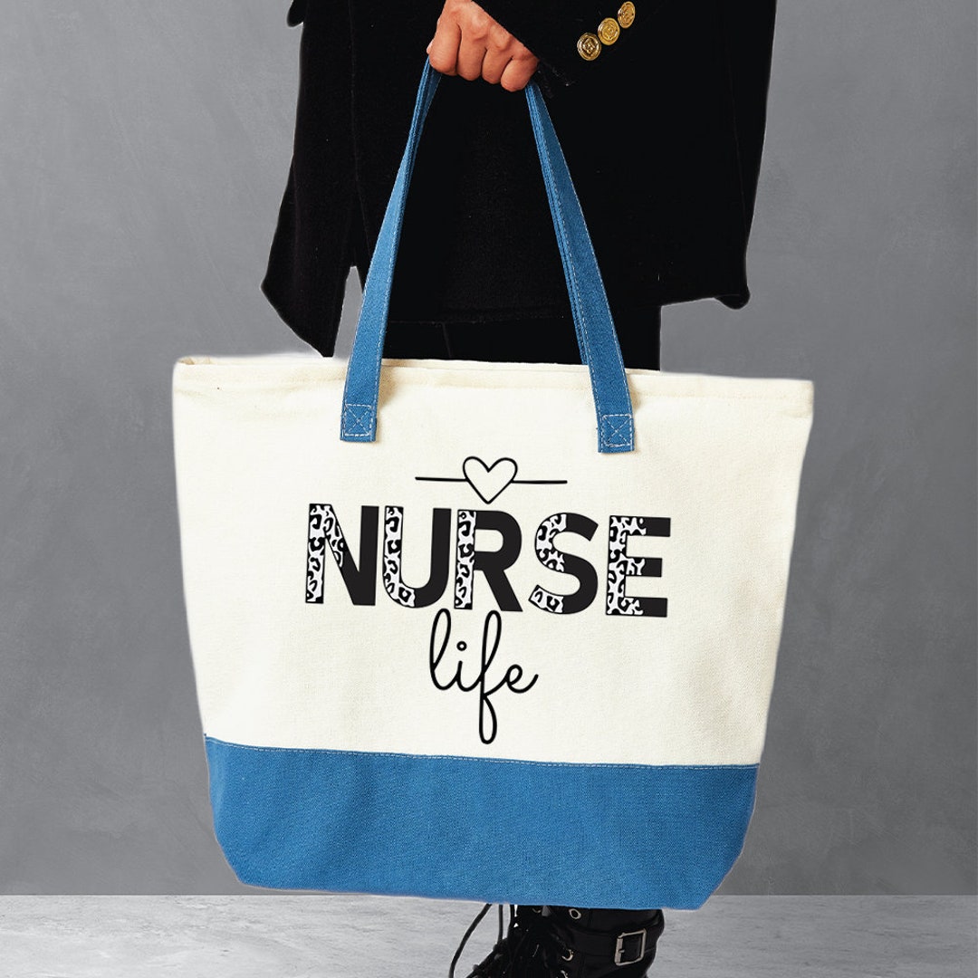 Nurse Life Canvas Tote Bag, Nurse Canvas Tote Bag, Gift for Crna, Gifts ...