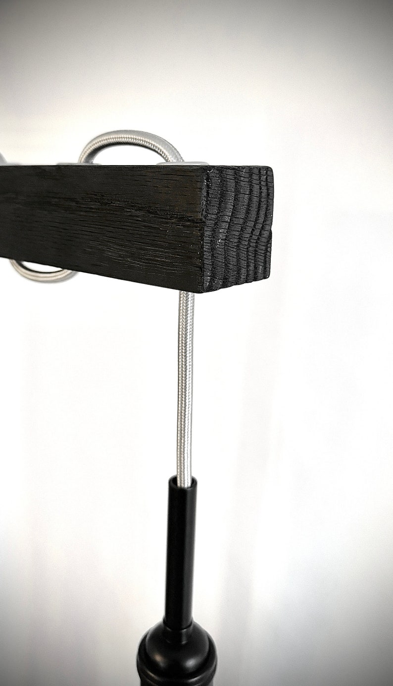 Brutalist Yakisugi Silver Laced Floor Lamp | Shou Sugi Ban Light ...