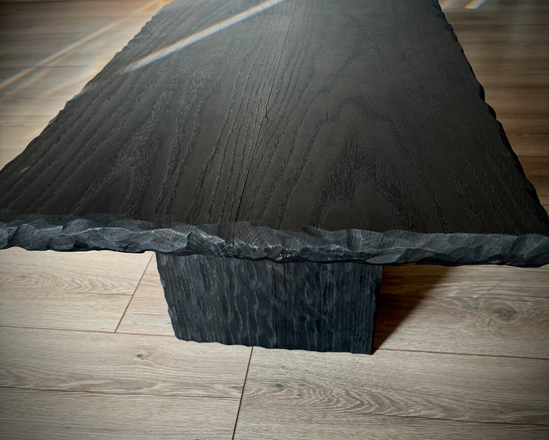 Sculpted Yakisugi Coffee Table | Japanese Shou Sugi Ban Tea Table ...