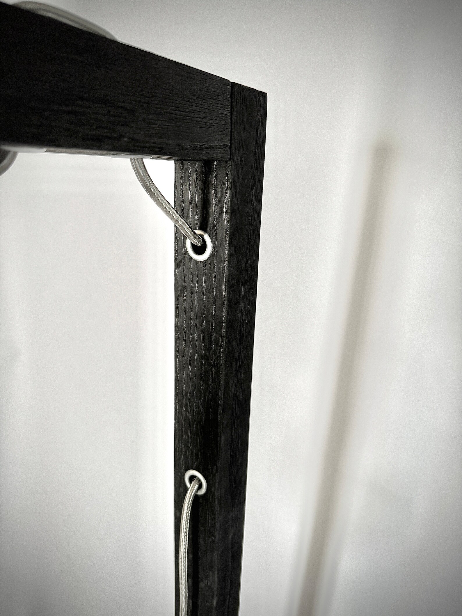 Brutalist Yakisugi Silver Laced Floor Lamp | Shou Sugi Ban Light ...