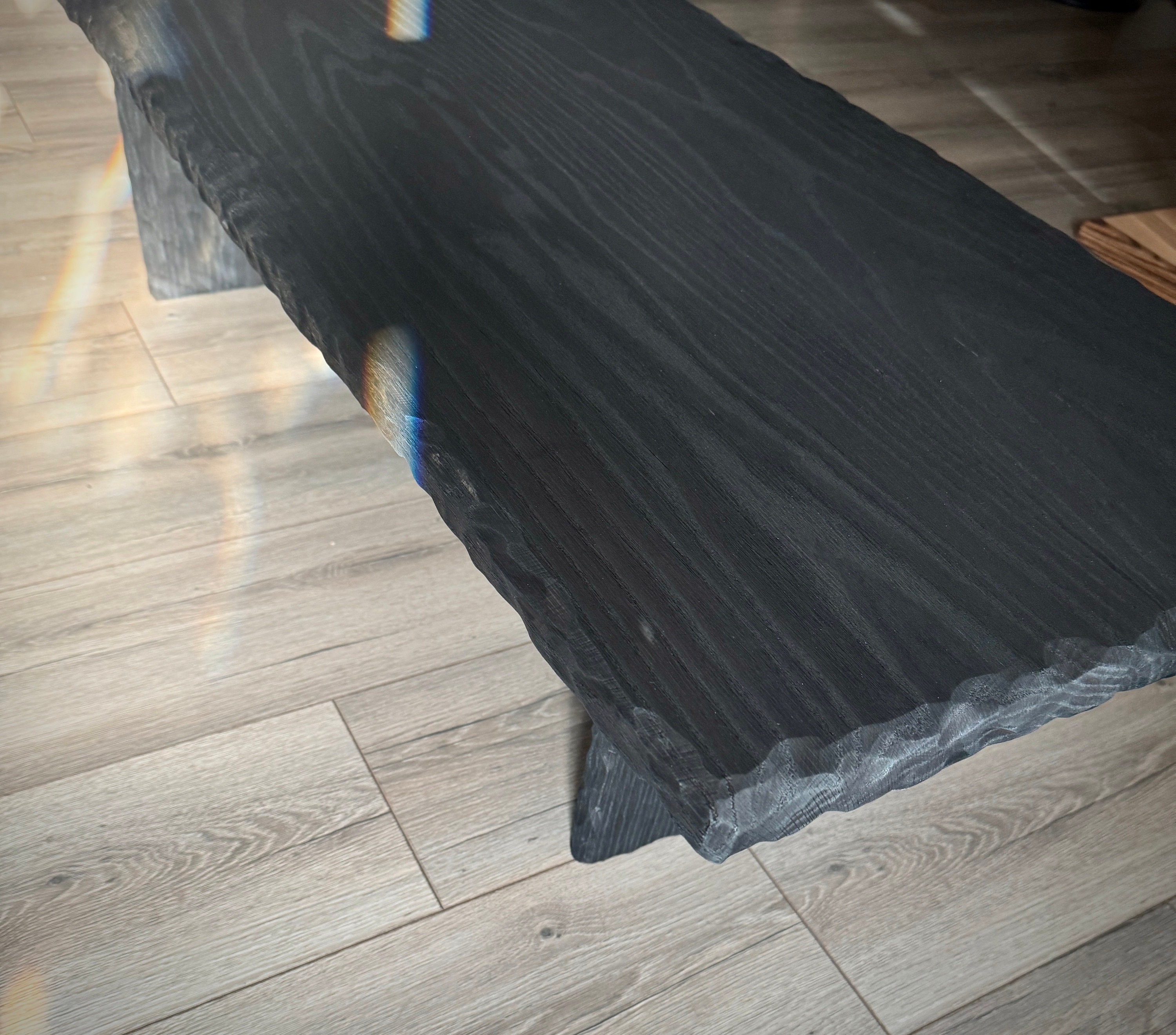 Sculpted Yakisugi Coffee Table | Japanese Shou Sugi Ban Tea Table ...