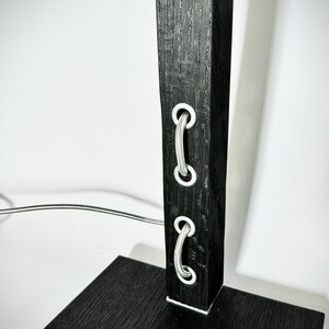 Brutalist Yakisugi Silver Laced Floor Lamp | Shou Sugi Ban Light ...