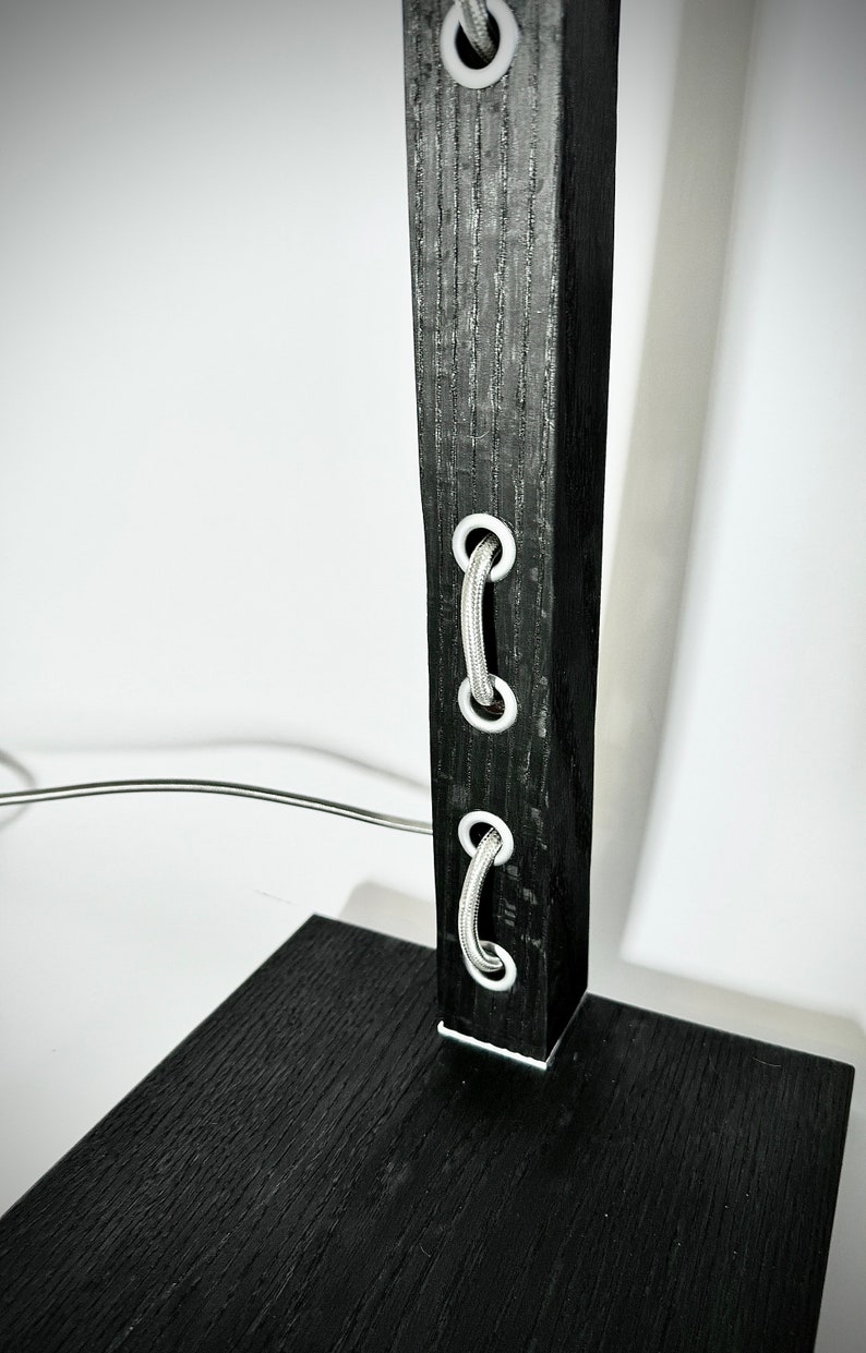 Brutalist Yakisugi Silver Laced Floor Lamp | Shou Sugi Ban Light ...