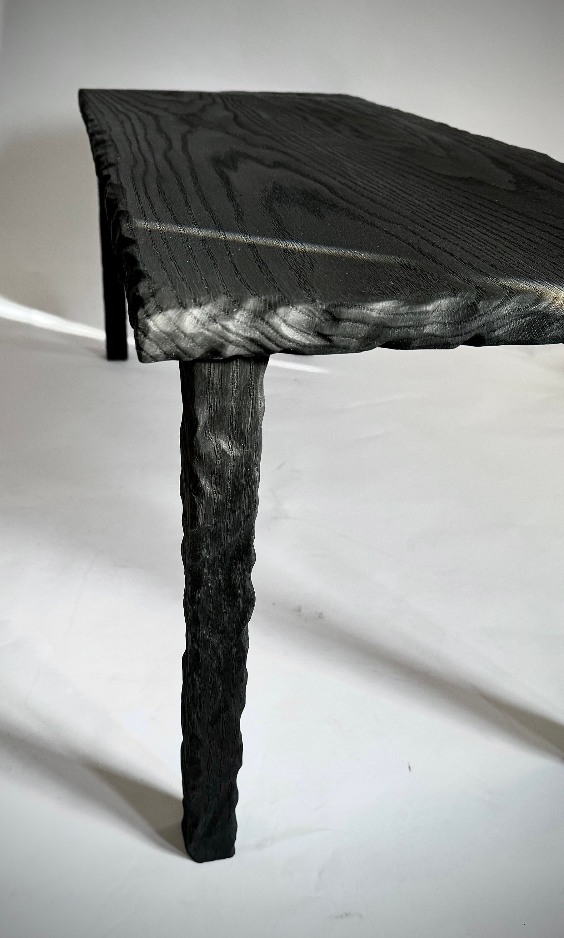 Shou Sugi Ban Coffee Table | Sculpted Yakisugi Table | Wabi Sabi Coffee ...