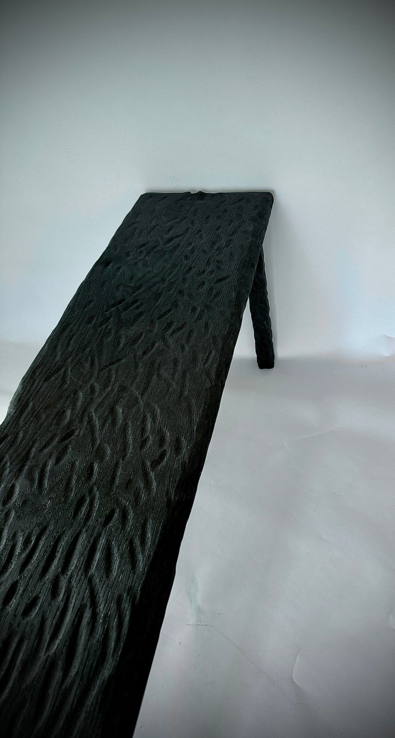 Yakisugi Sculpted Bench | Shou Sugi Ban Black Oak Bench | Wabi-sabi ...