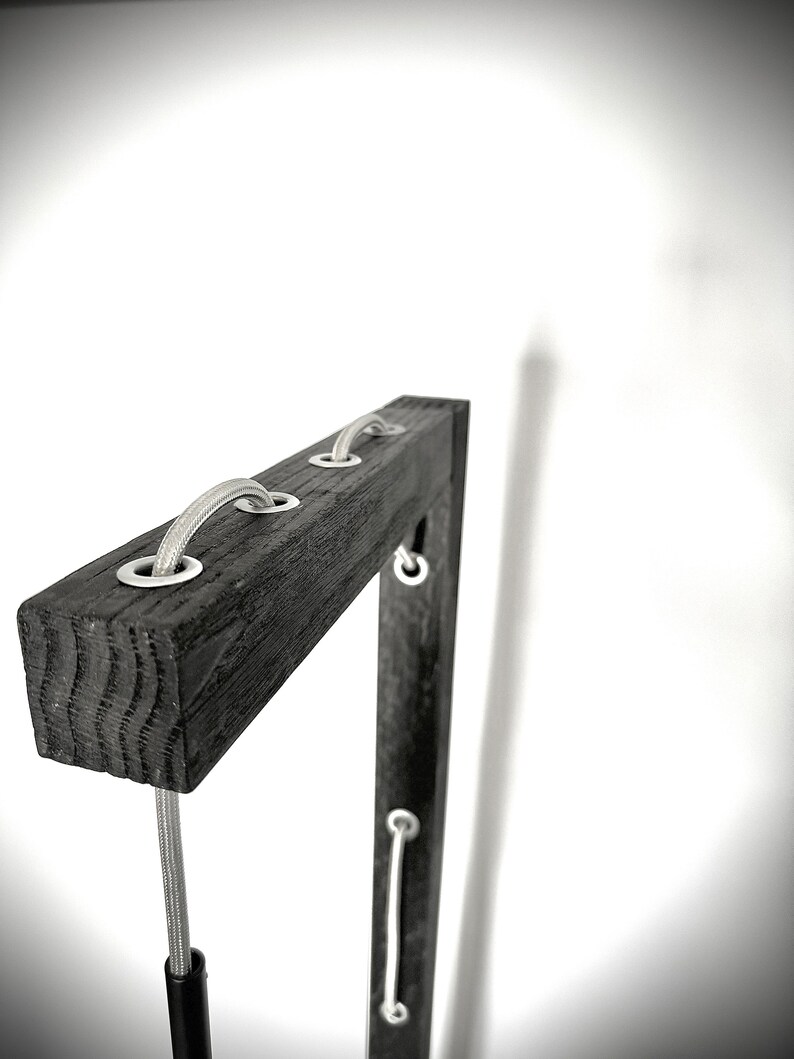 Brutalist Yakisugi Silver Laced Floor Lamp | Shou Sugi Ban Light ...