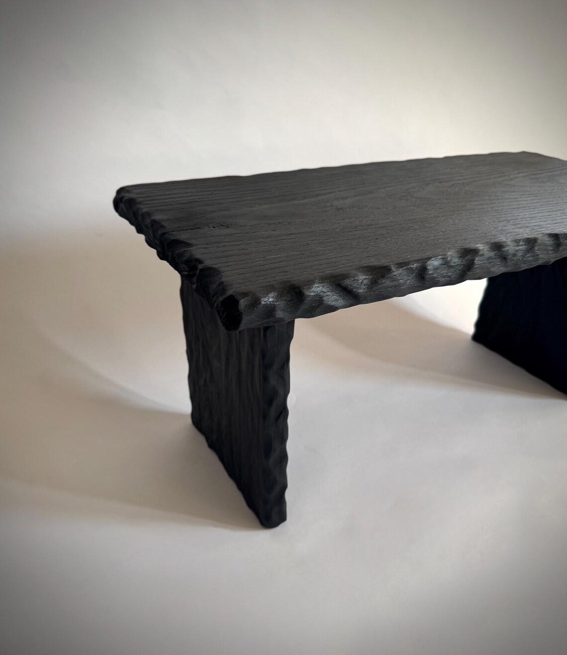 Decorative Sculptural Yakisugi Table | Japanese Shou Sugi Ban Table ...