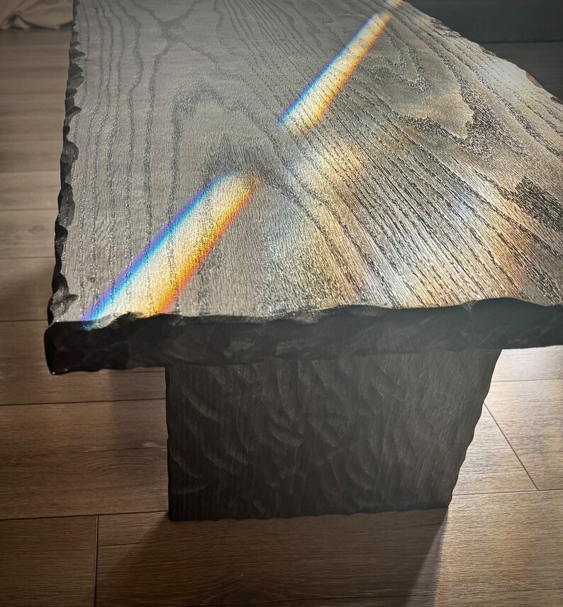 Sculpted Yakisugi Coffee Table | Japanese Shou Sugi Ban Tea Table ...