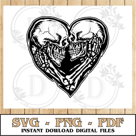 Skeleton Romance SVG PNG Cute Halloween Skeletons in Love - Etsy