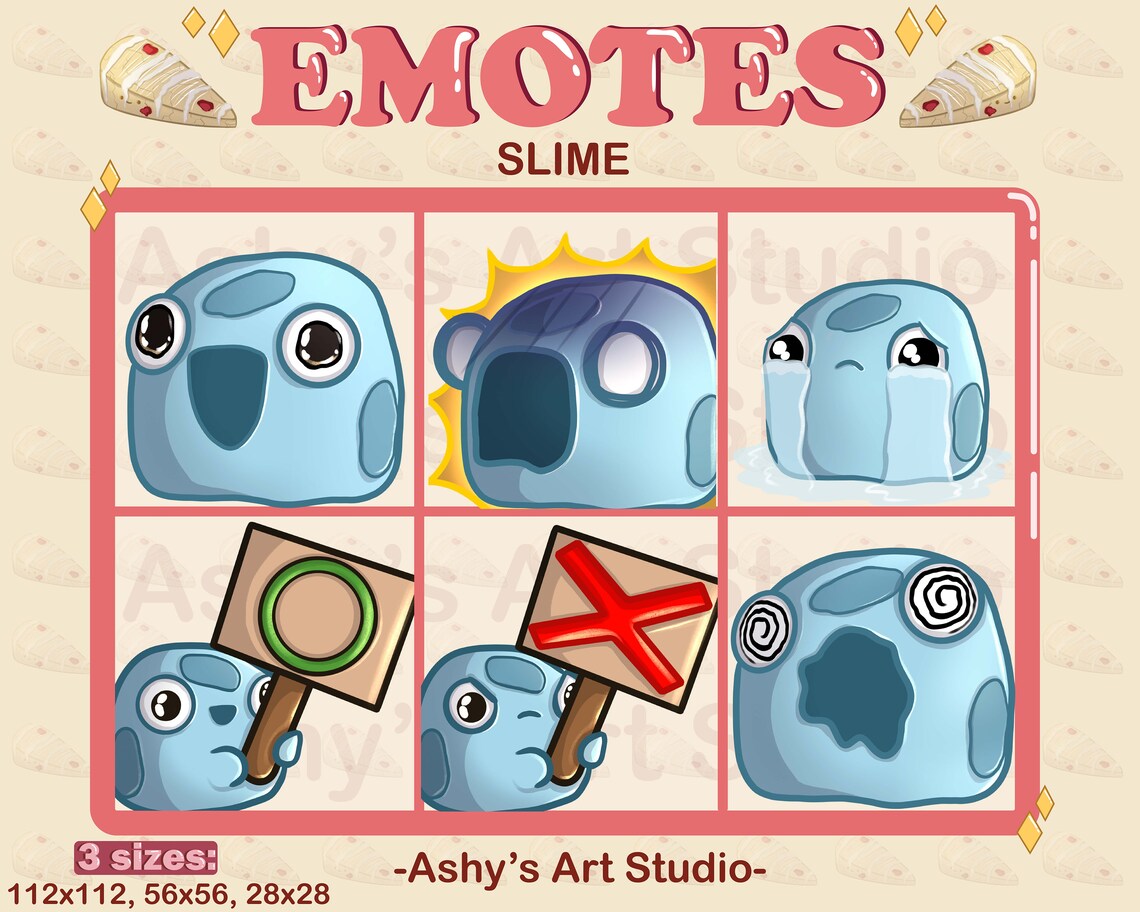 SLIME EMOTES, Twitch, Youtube, Discord, Fantasy Emotes, Emotes Bundle ...