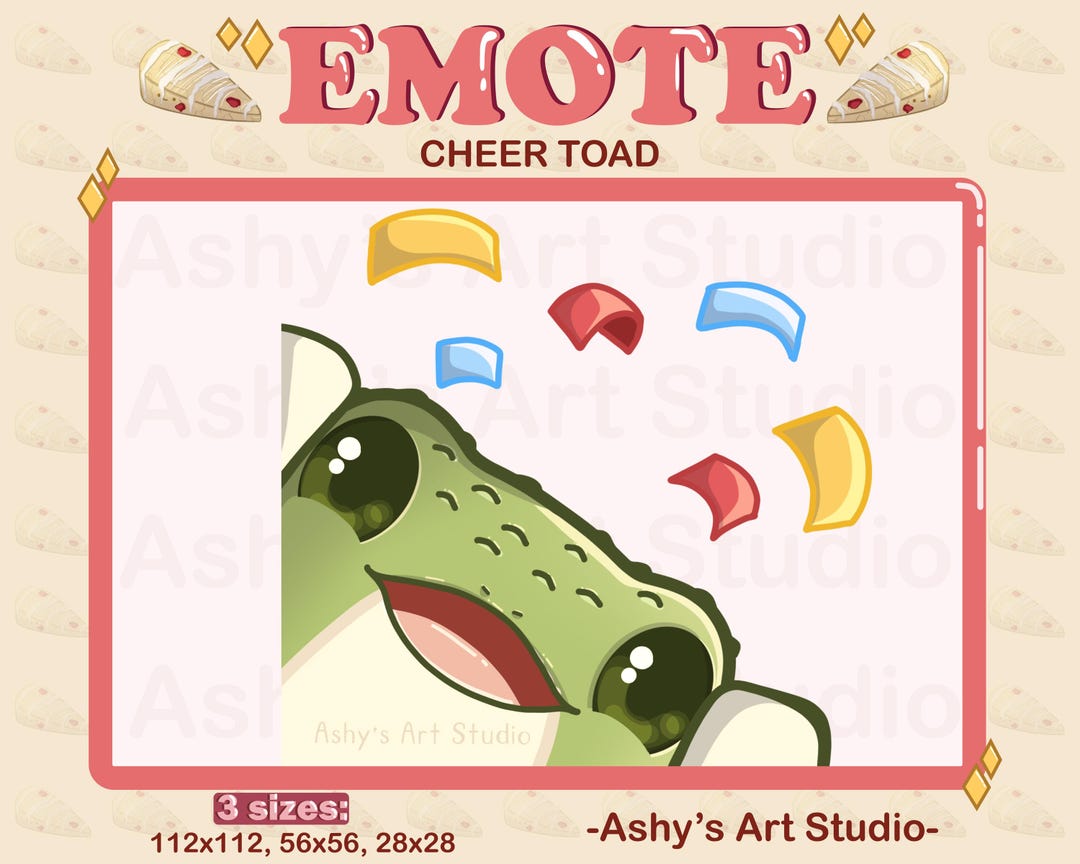 CHEER TOAD EMOTE | Twitch | Youtube | Discord | Emote | Toad Emote ...