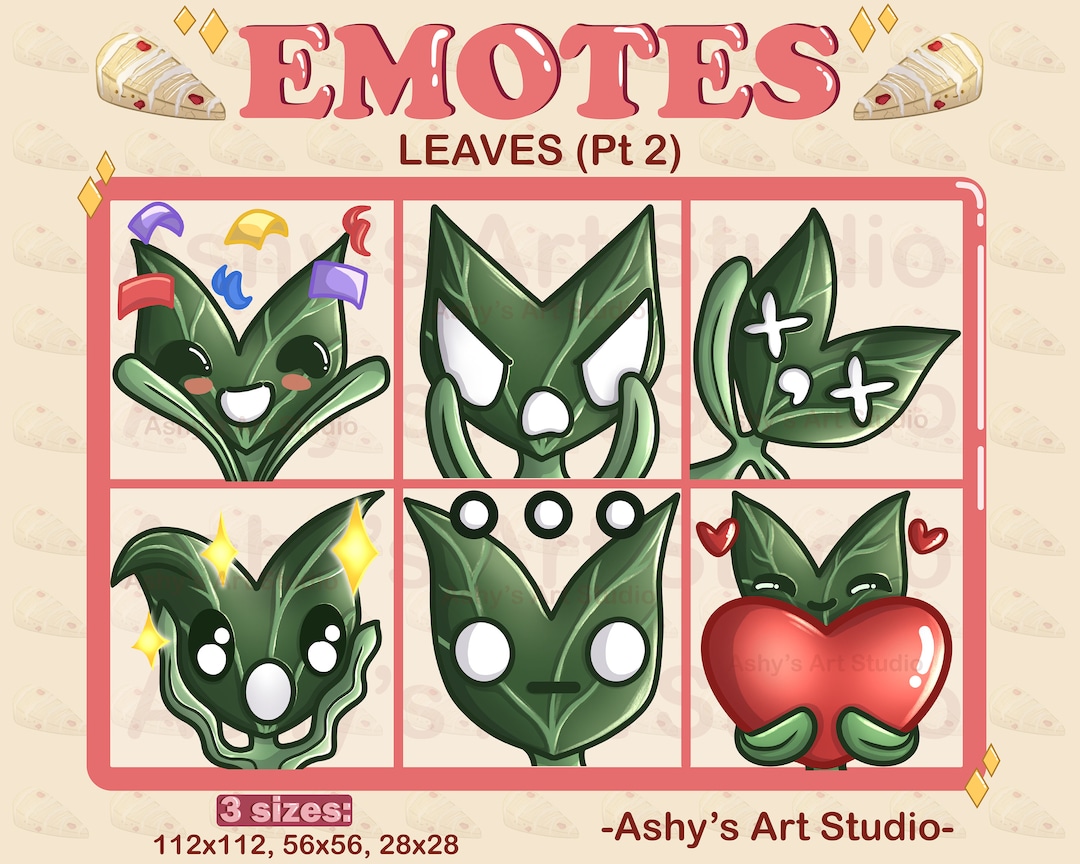 LEAF EMOTES (pt 2), Twitch, Youtube, Discord, Fantasy Emotes, Emotes ...