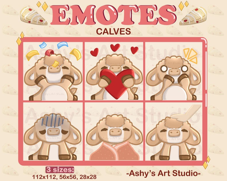 CALF EMOTES | Twitch | Youtube | Discord | Emote | Cute Emote | Baby ...