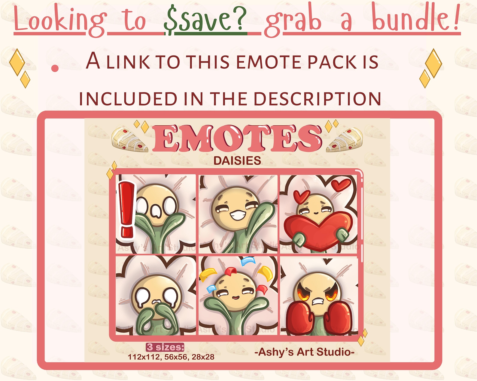 SAD FLOWER EMOTE | Twitch | Youtube | Discord | Emote | Daisy Emote ...