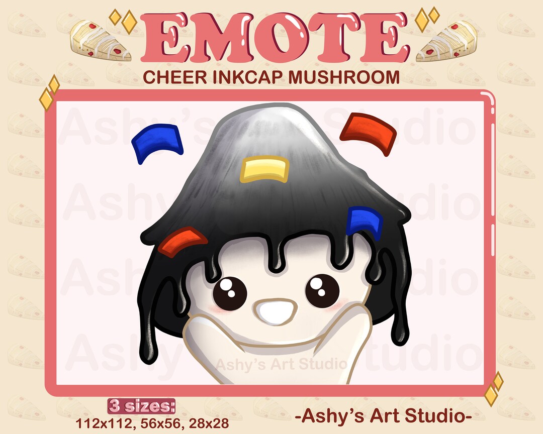 CHEER INKCAP MUSHROOM Emote | Twitch, Youtube, Discord, Emotes ...