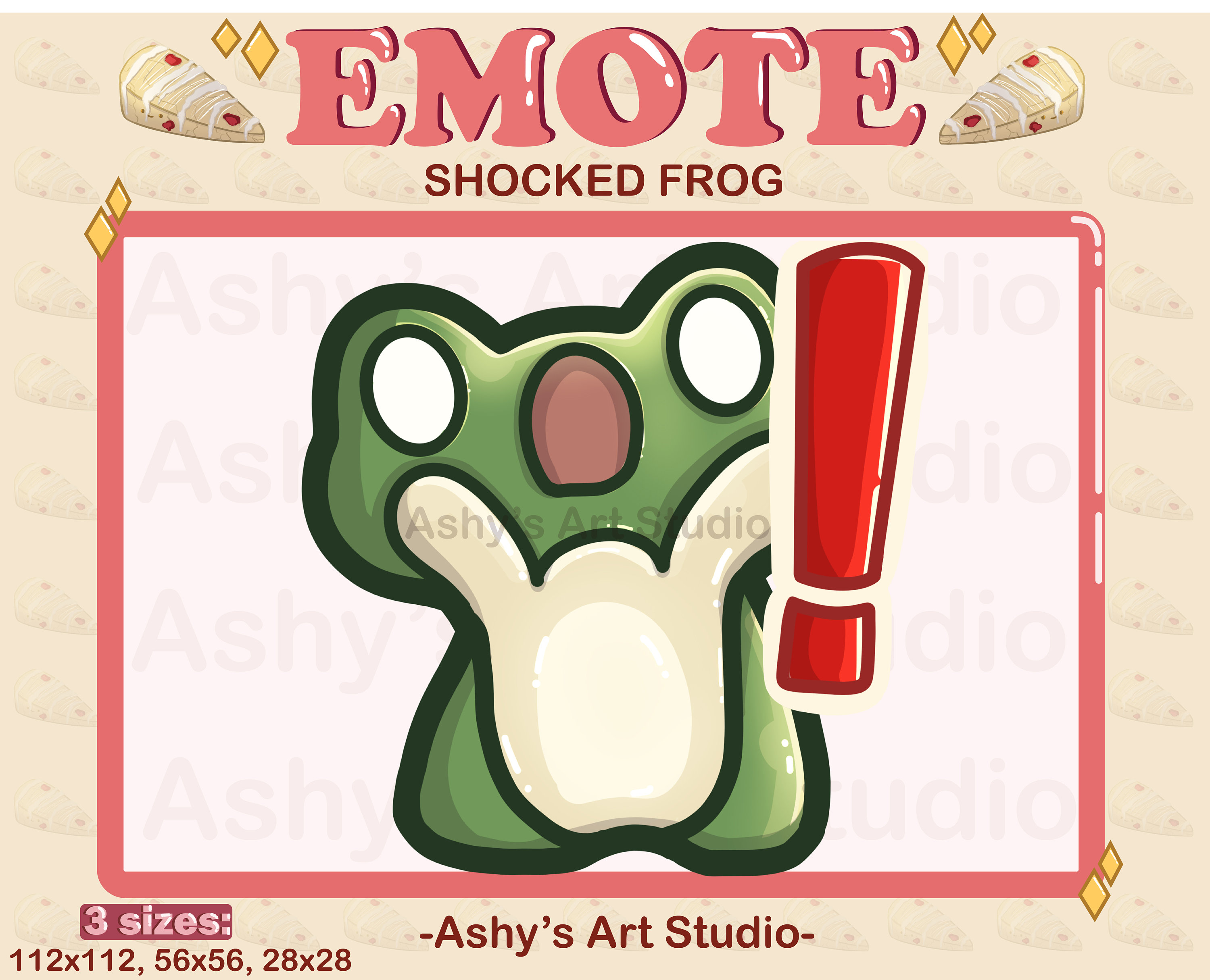 SHOCKED FROG EMOTE | Twitch | Youtube | Discord | Emote | Froggy Emote ...