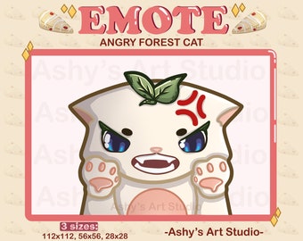 WOW FOREST CAT Emote Twitch Youtube Discord Emote Cat Emote Sparkle ...