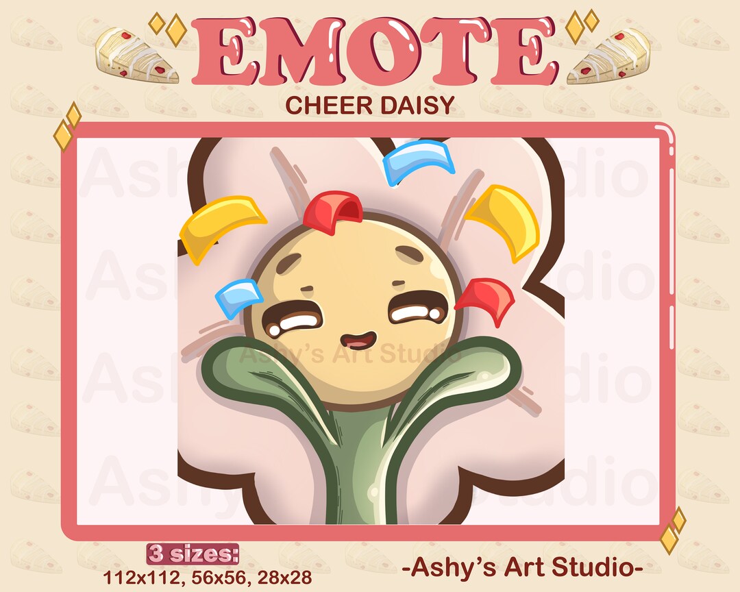 CHEER FLOWER EMOTE | Twitch | Youtube | Discord | Emote | Daisy Emote ...