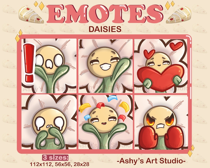 FLOWER EMOTES | Twitch | Youtube | Discord | Emote | Daisy Emote ...