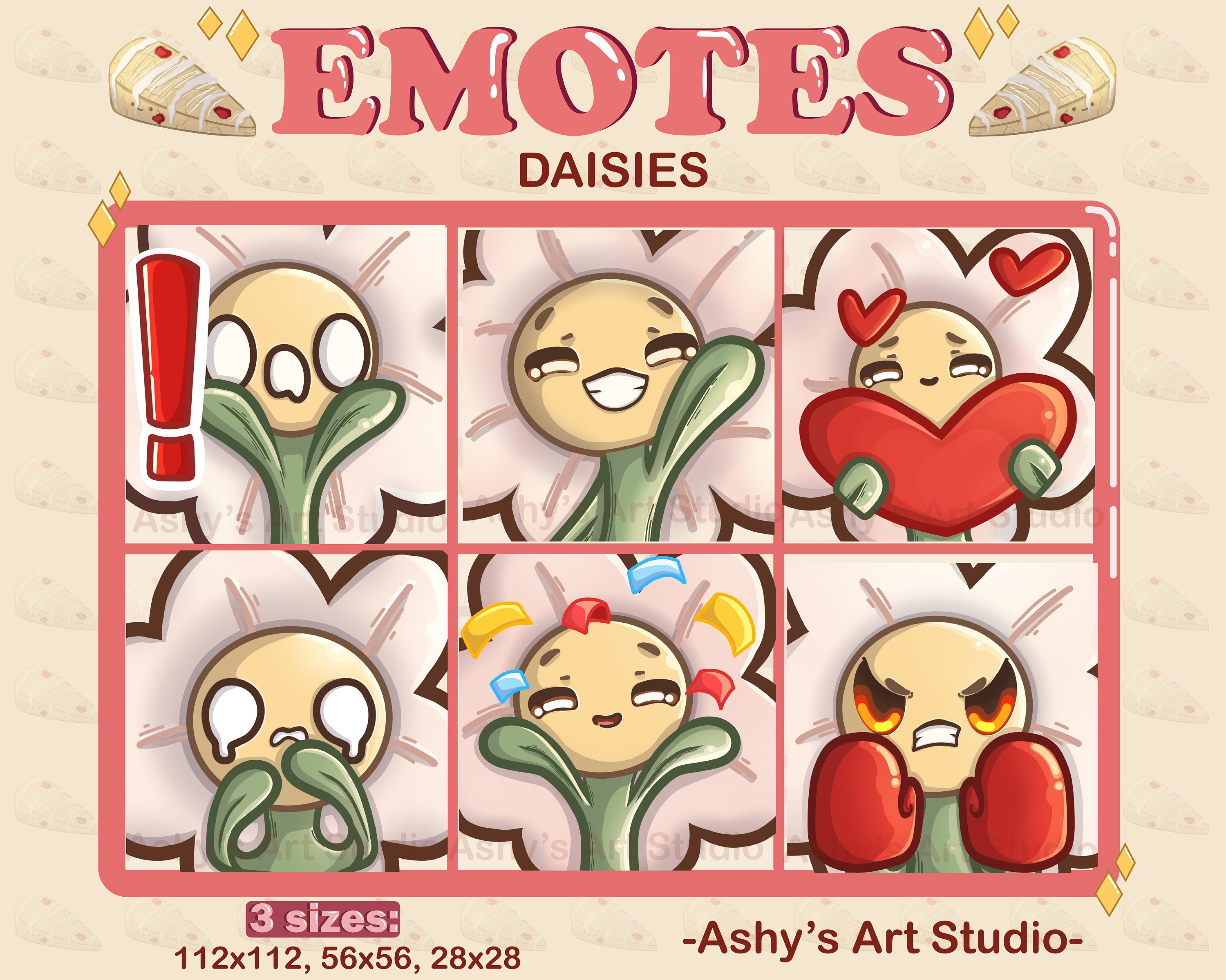 FLOWER EMOTES | Twitch | Youtube | Discord | Emote | Daisy Emote ...