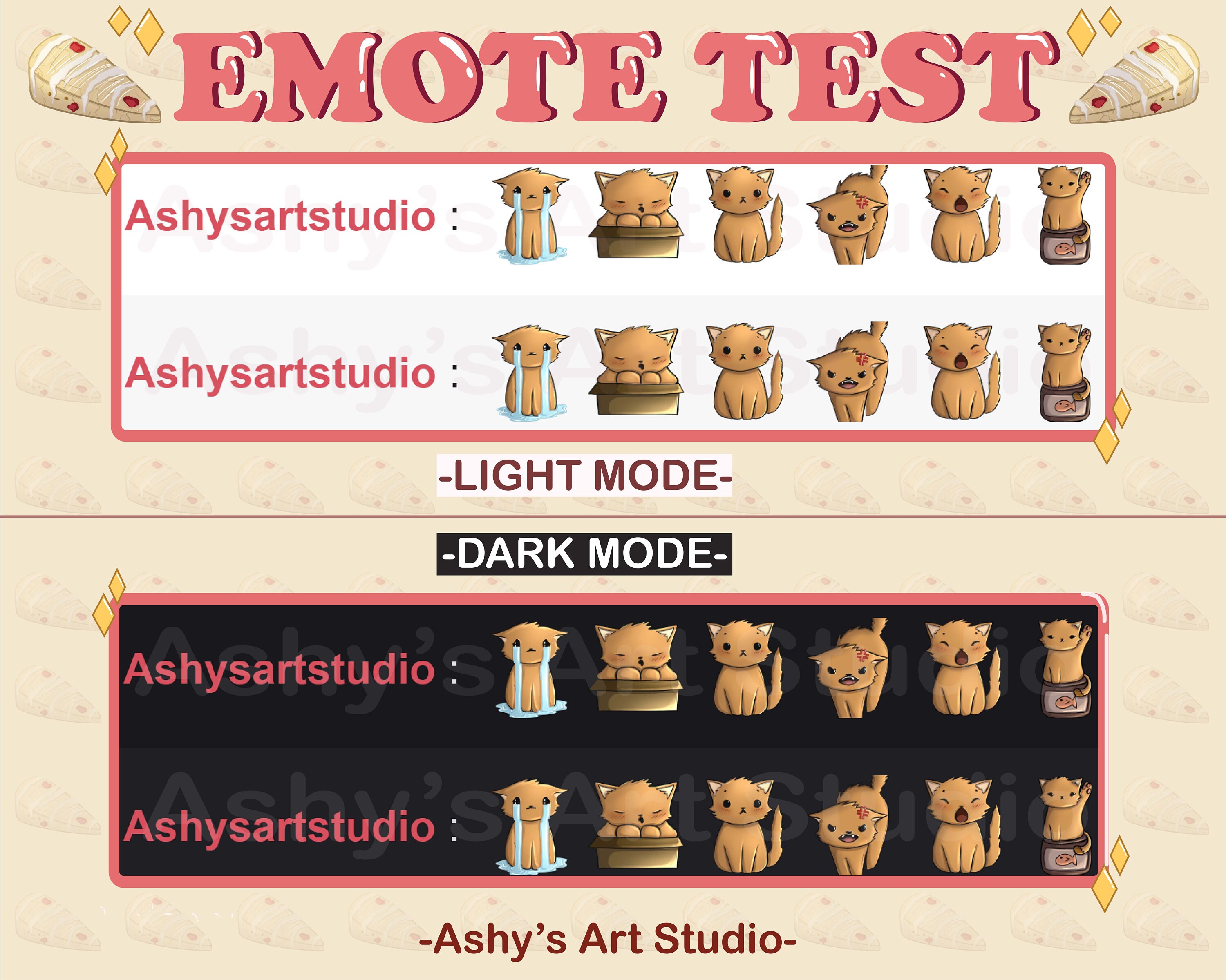 GINGER CAT EMOTES | Twitch | Youtube | Discord | Emote | Kitten Emote ...