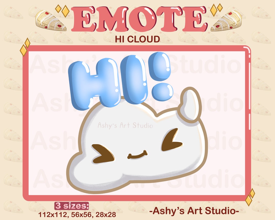 HI CLOUD EMOTE | Twitch, Youtube, Discord, Emotes, Cloud Emote ...