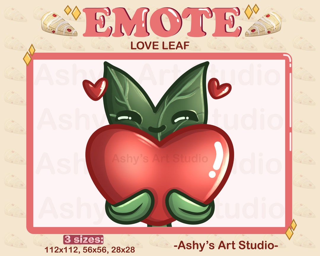 LOVE LEAF EMOTE | Twitch, Youtube, Discord, Emote, Leaf Emote, Streamer ...