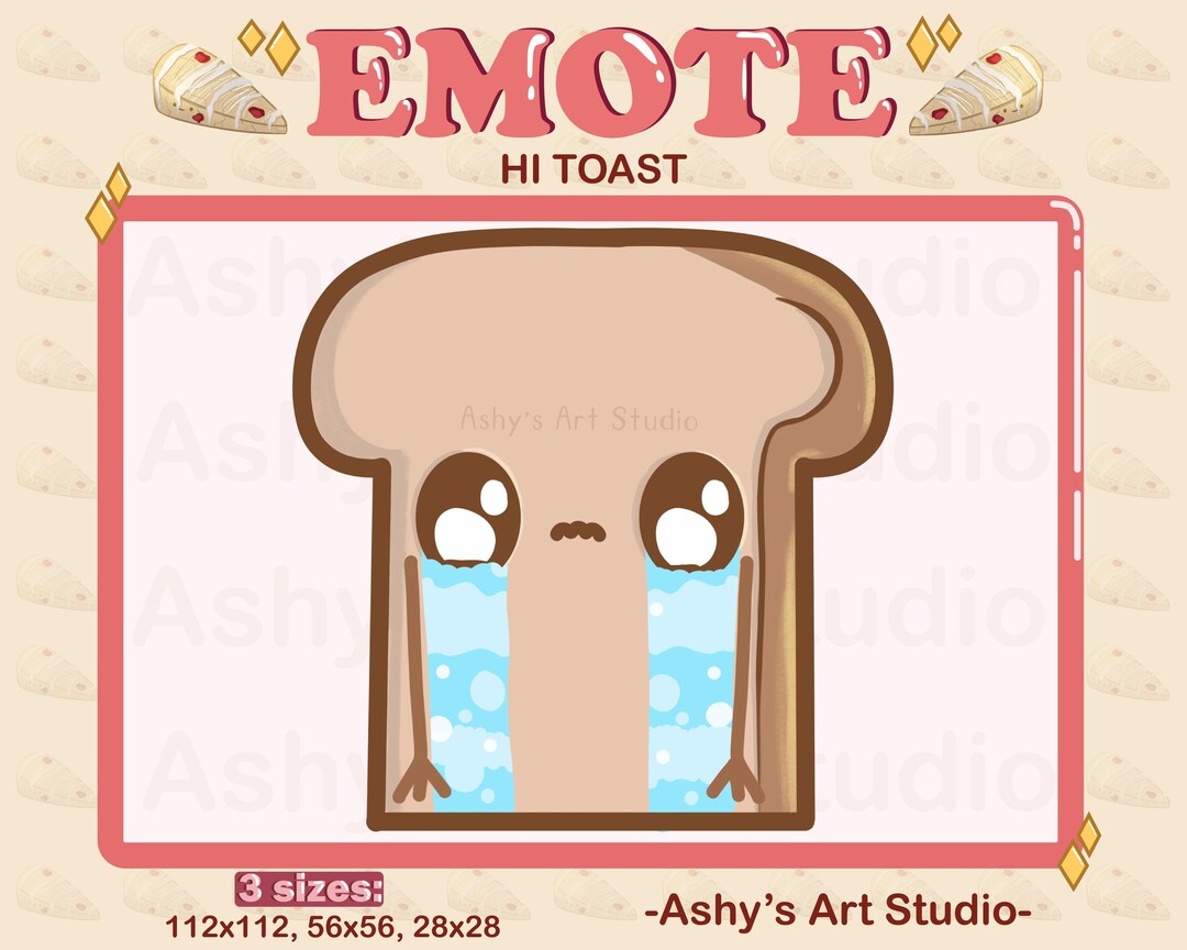 SAD TOAST EMOTE | Twitch, Youtube, Discord, Toast Emotes, Bread, Food ...