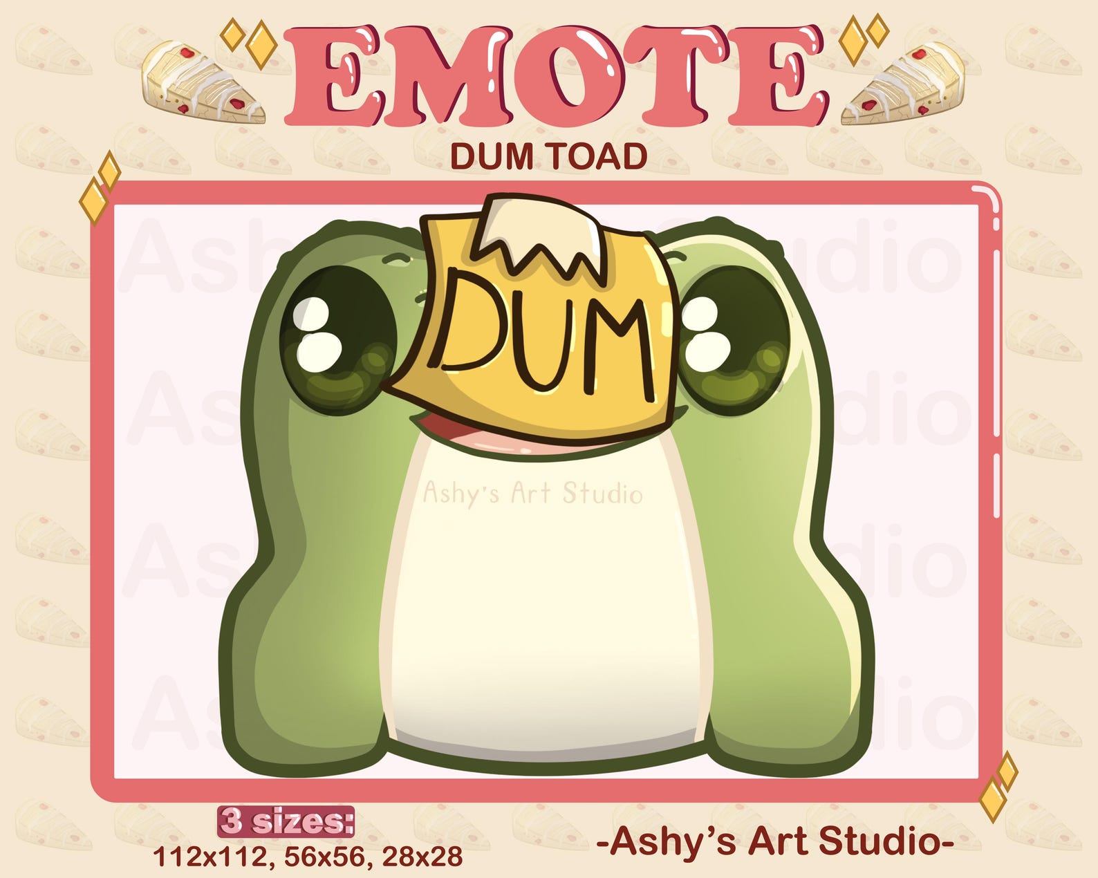 DUM TOAD EMOTE Twitch Youtube Discord Emote Toad Emote Frog Kawaii ...