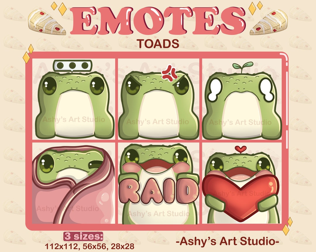 TOAD EMOTES | Twitch | Youtube | Discord | Emote | Toad Emote | Frog ...