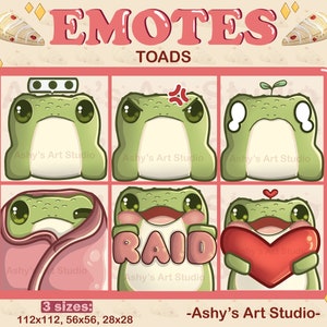 TOAD EMOTES | Twitch | Youtube | Discord | Emote | Toad Emote | Frog ...