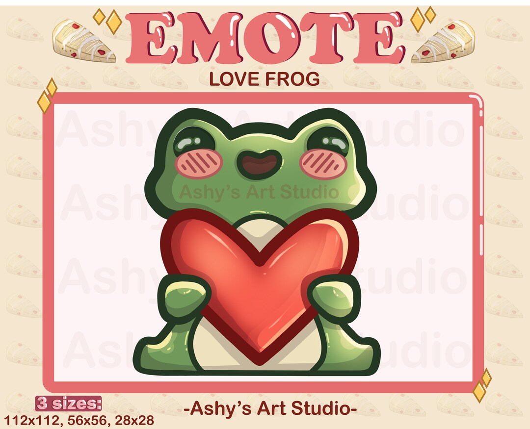 LOVE FROG EMOTE | Twitch | Youtube | Discord | Emote | Froggy Emote ...