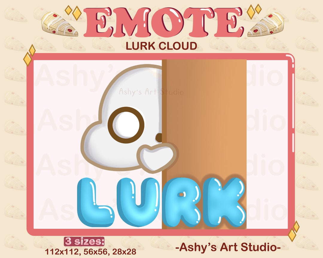 LURK CLOUD EMOTE | Twitch, Youtube, Discord, Emotes, Cloud Emote, Hide ...