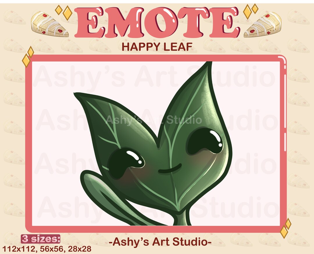 HAPPY LEAF EMOTE | Twitch, Youtube, Discord, Emote, Leaf Emote, Tears ...