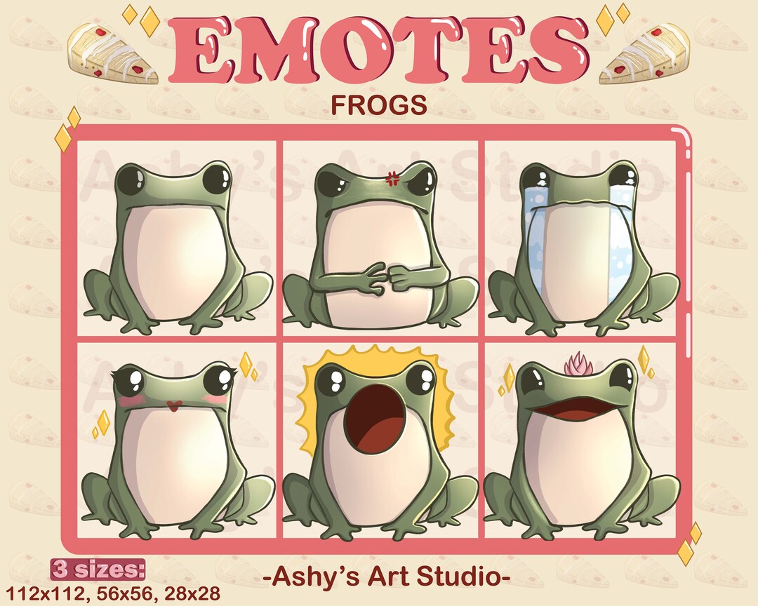 FROG EMOTES | Twitch | Youtube | Discord | Emote | Cute Frog Emote ...