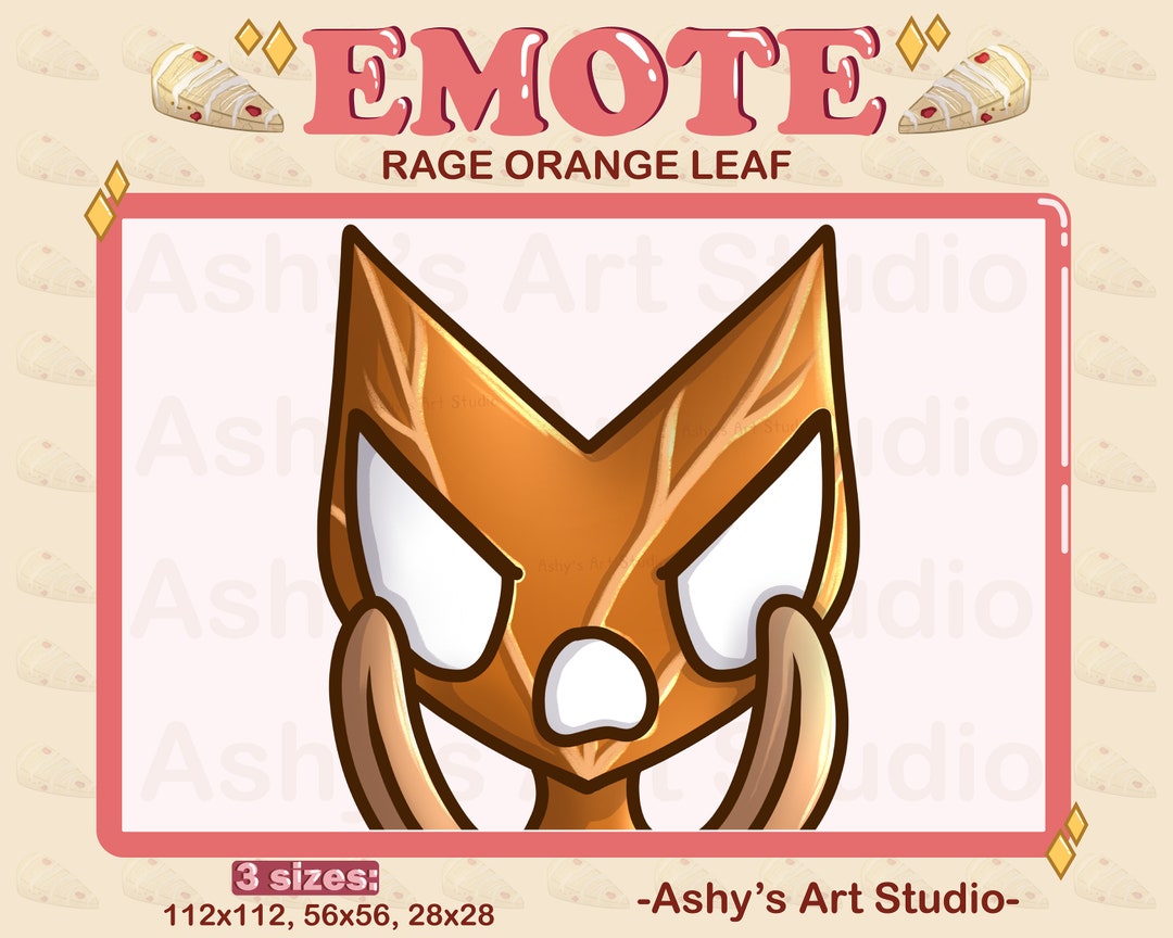 FALL LEAF RAGE Emote, Twitch, Youtube, Discord, Emote, Leaf Emote ...