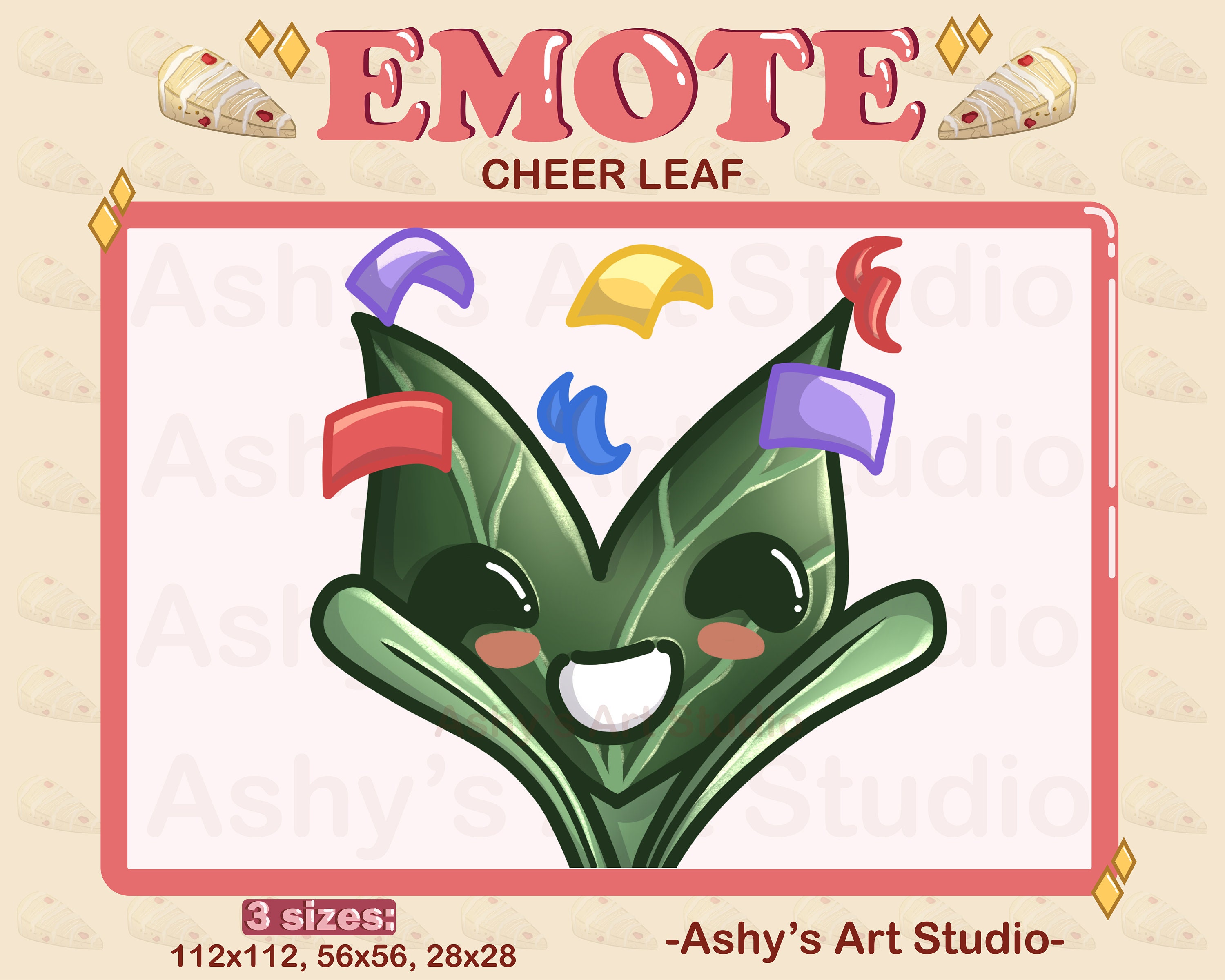 CHEER LEAF EMOTE | Twitch, Youtube, Discord, Emote, Leaf Emote ...