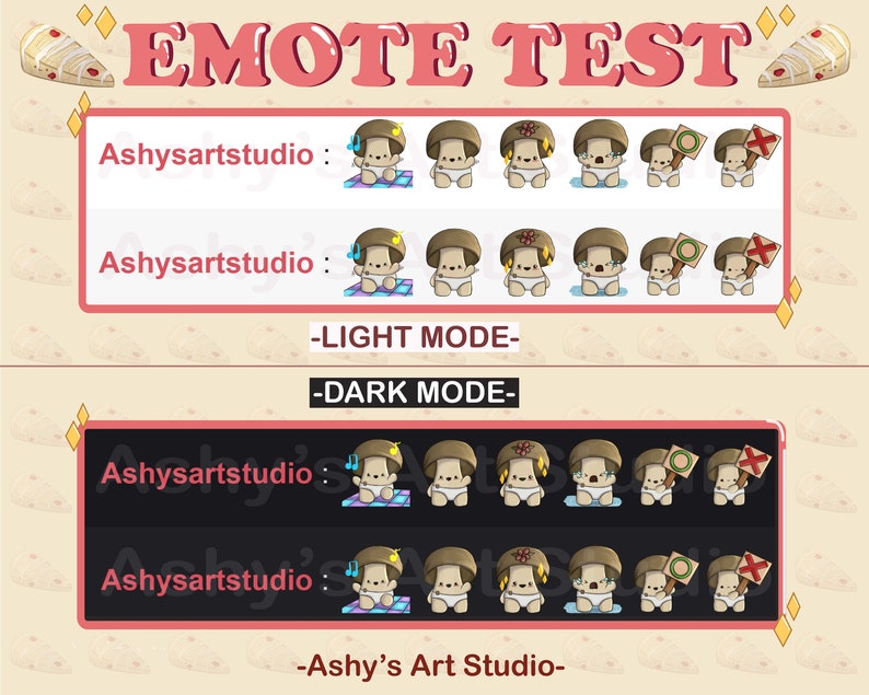 MUSHROOM EMOTES MEGA Pack Twitch Youtube Discord Emote Kawaii Emote ...