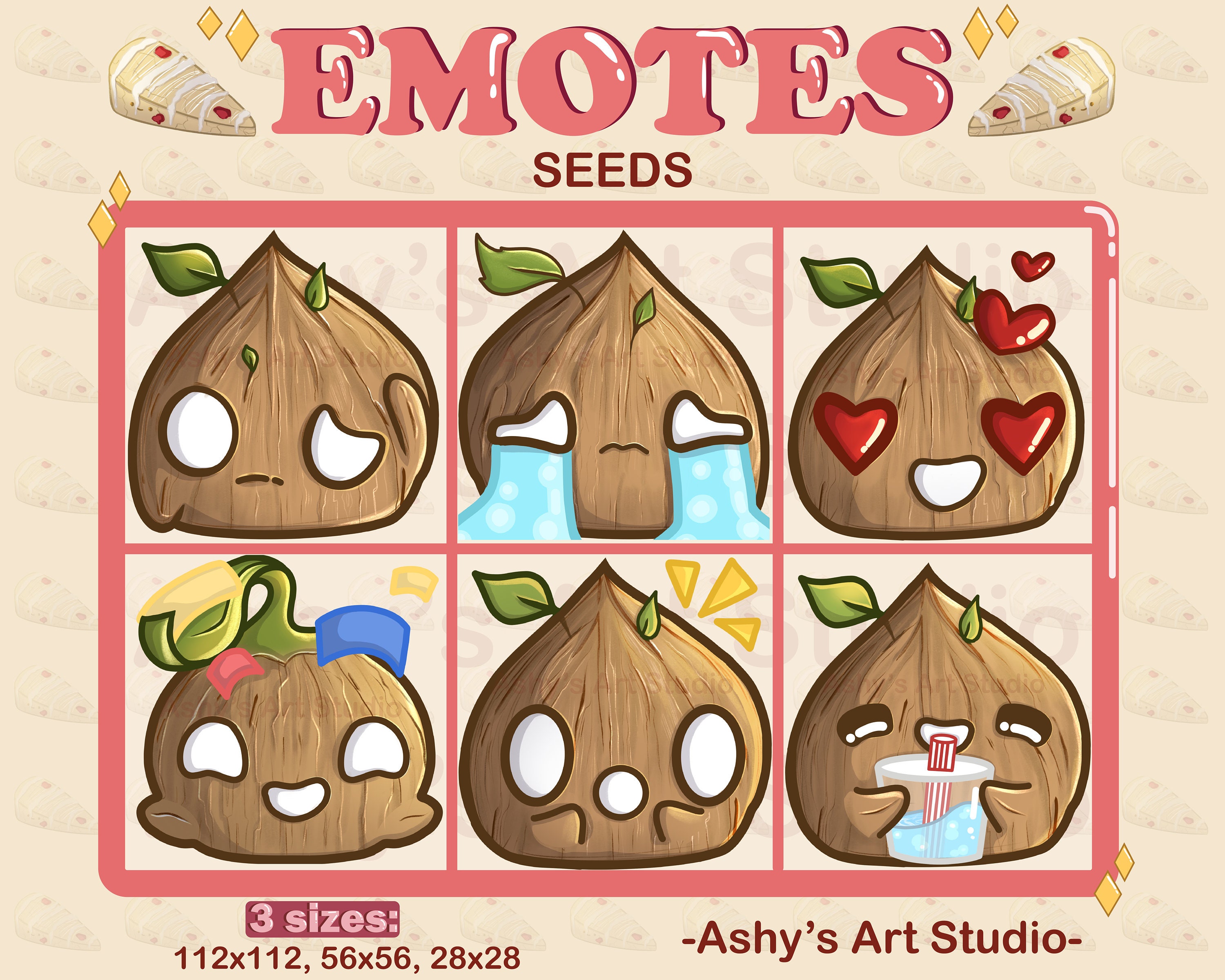 SEED EMOTES, Twitch, Youtube, Discord, Seedling Emotes, Emotes Bundle ...