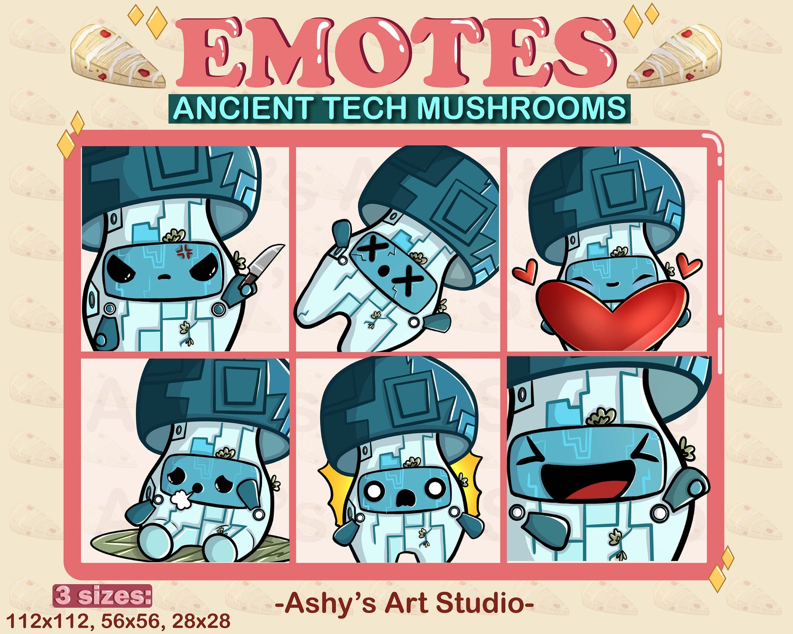 BLUE ANCIENT TECH Mushroom Emotes | Twitch | Youtube | Discord | Emotes ...