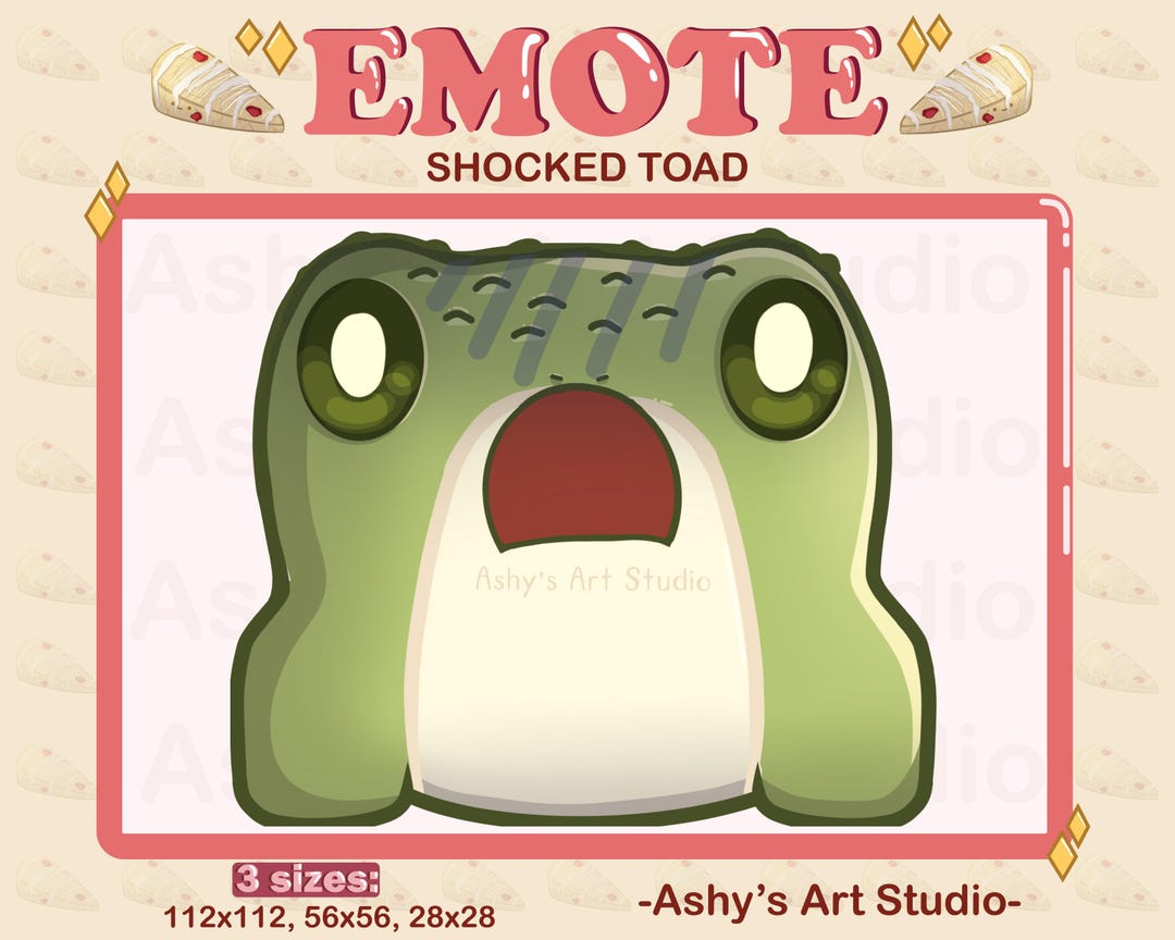 SHOCKED TOAD EMOTE | Twitch | Youtube | Discord | Emote | Toad Emote ...